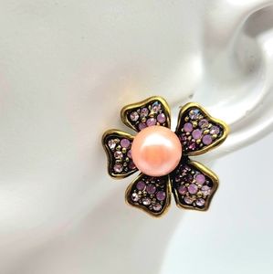 Heidi Daus | Jewelry | Heidi Daus Pink Pearl And Pink Diamond Swarovski ...